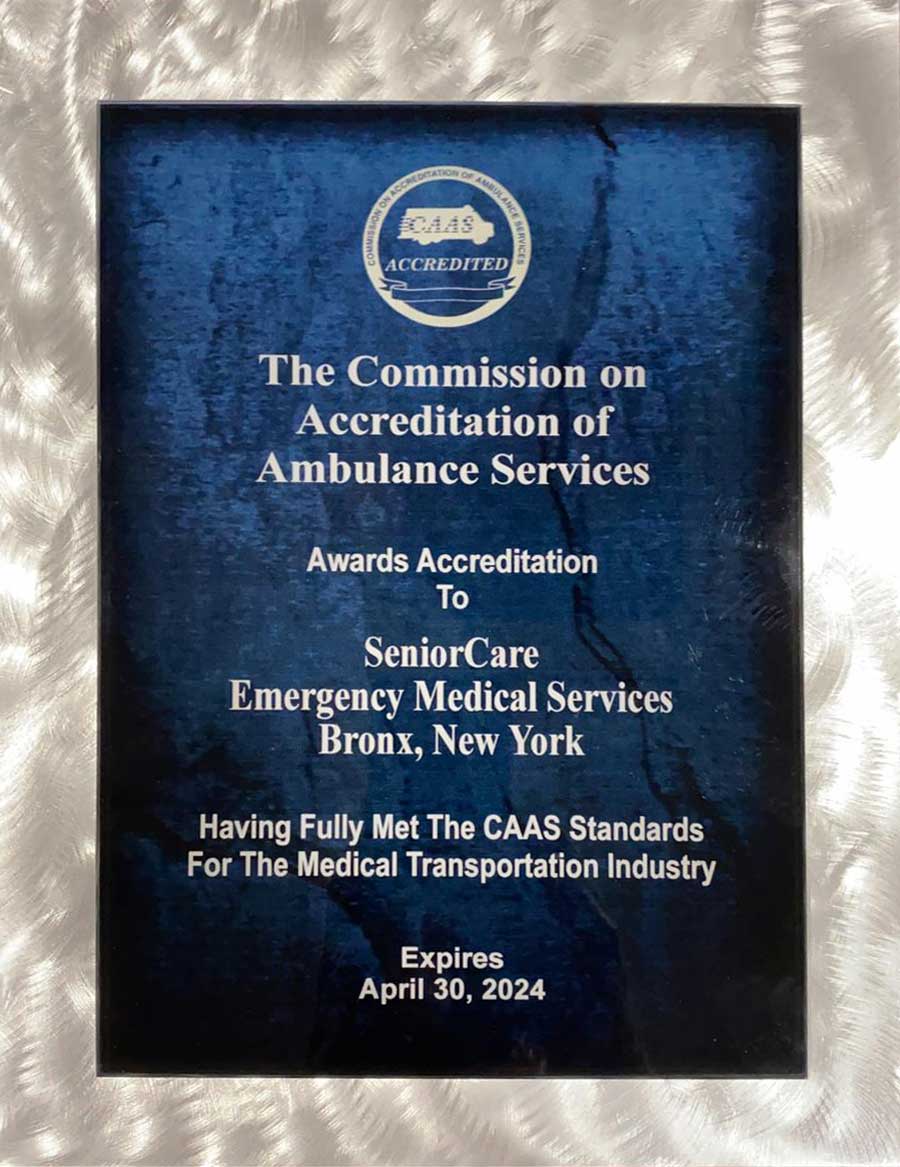 We are CAAS Accredited! – Senior Care EMS